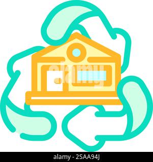 green building materials color icon vector. green building materials ...