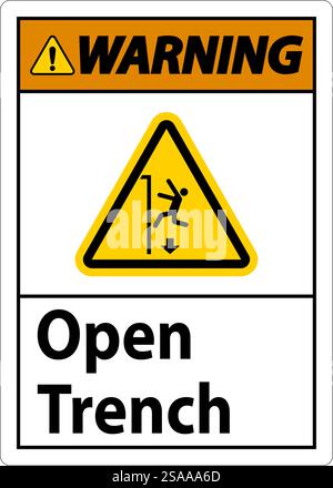 Warning Sign Open Trench Stock Vector Image & Art - Alamy
