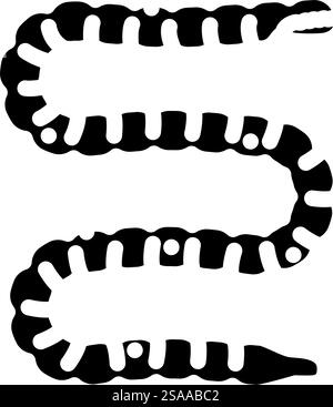hookworm parasite glyph icon vector illustration Stock Vector Image ...