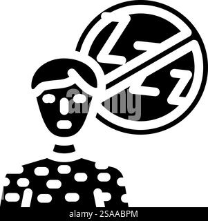 difficulty sleeping disease symptom glyph icon vector illustration ...