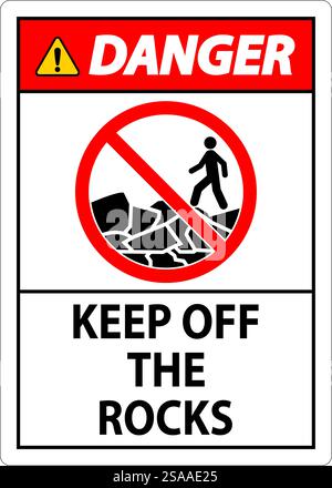 Danger Sign Keep Off Rocks Stock Vector Image & Art - Alamy