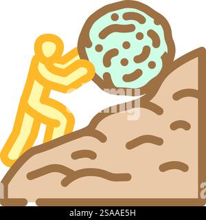 persistence success life color icon vector illustration Stock Vector ...