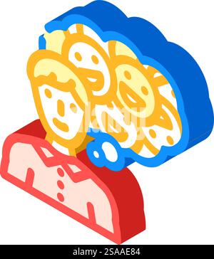 positive mindset success life isometric icon vector illustration Stock ...