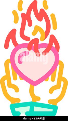 dedication success life color icon vector illustration Stock Vector ...