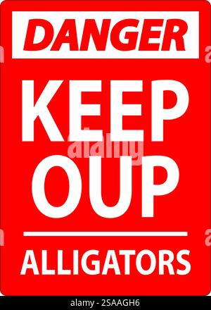 Alligator Warning Sign: Danger Keep Out - Alligators Stock Vector Image ...
