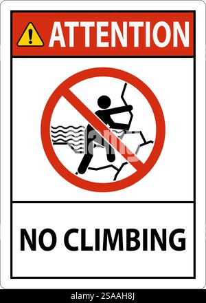 No Climbing Sign Attention - No Climbing Stock Vector Image & Art - Alamy