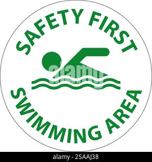 Water Safety First Sign - Swimming Area Stock Vector Image & Art - Alamy