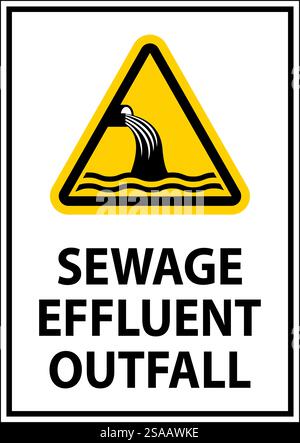 Water Safety Sign Warning - Sewage Effluent Outfall Stock Vector Image ...