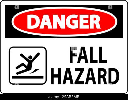 Danger Sign, Fall Hazard Stock Vector Image & Art - Alamy