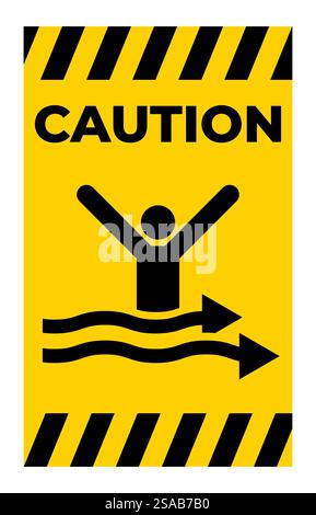 Water Safety Sign Warning - Strong Currents Stock Vector Image & Art ...