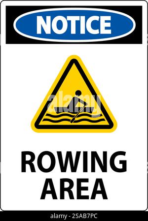 Water Safety Sign Notice - Rowing Area Stock Vector Image & Art - Alamy