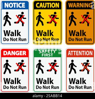 Safety First Sign Do Not Walk On Ice Stock Vector Image & Art - Alamy