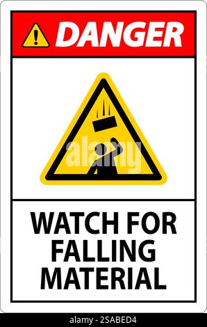 Danger Sign, Watch For Falling Material Stock Vector Image & Art - Alamy