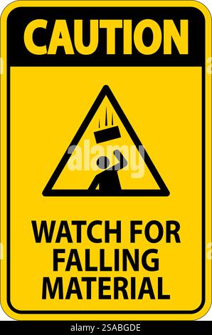 Caution Sign, Watch For Falling Material Stock Vector Image & Art - Alamy