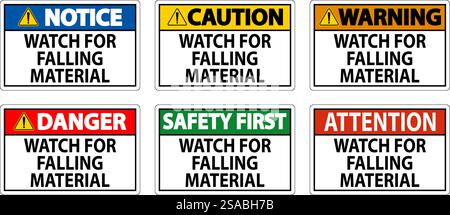 Danger Sign, Watch For Falling Material Stock Vector Image & Art - Alamy
