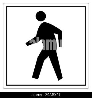 Simple Walking Figure Icon for Use in Signage Stock Vector Image & Art ...
