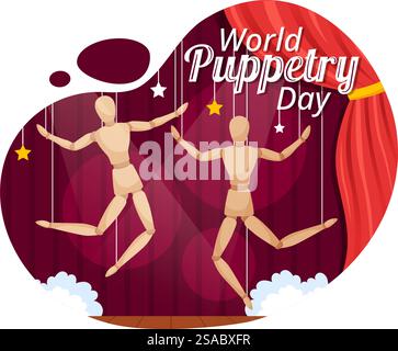 World Puppetry Day Vector Illustration on March 21 for Puppet Festivals ...