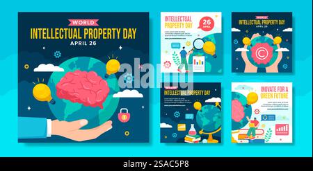 Intellectual Property Day Social Media Stories Cartoon Hand Drawn ...