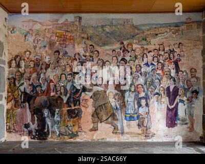 mural painting, Artziniega, Alava, Basque Country, Spain Stock Photo ...
