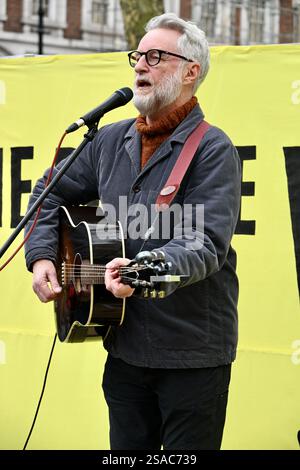 London, UK. Singer-songwriter Billy Bragg, peformed in Westminster ...