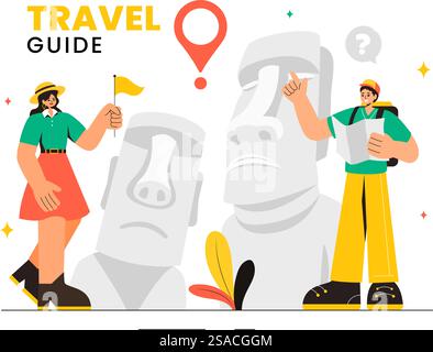 Travel Guide and Tour with Showing Interesting Places to Group of ...