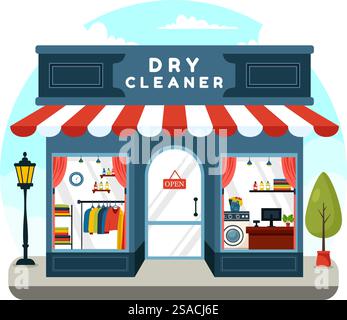 Dry Cleaning Store Service with Washing Machines, Dryers and Laundry ...
