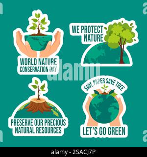 ecology conservation label Stock Vector Image & Art - Alamy