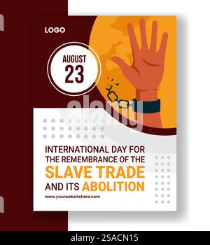 Slave Trade and Abolition Day Vertical Poster Cartoon Hand Drawn ...