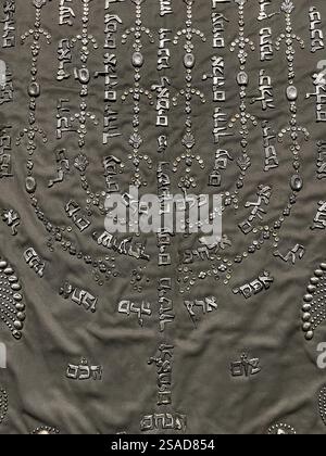 Detail of a parokhet (synagogue sacred ark curtain), Ottoman Empire ...