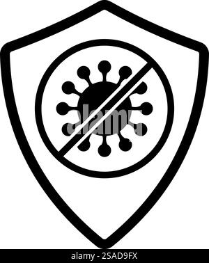 covid19 virus with shield Stock Vector Image & Art - Alamy