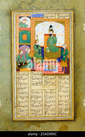 Bahram Gur in the Green Pavilion is a Persian miniature depicting the ...