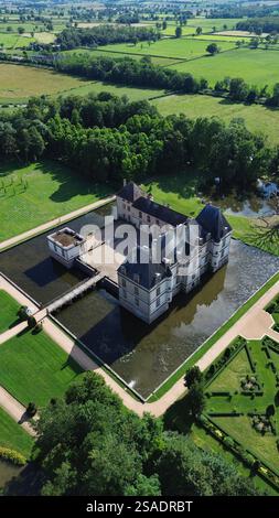 drone photo Cormatin castle france europe Stock Photo - Alamy