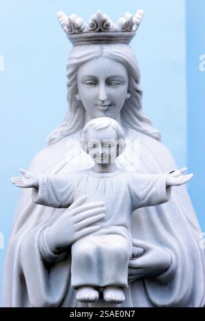 Basilica of Our Lady of La Vang. Virgin Mary and child. Asian style ...