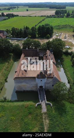 drone photo Assay castle france europe Stock Photo - Alamy