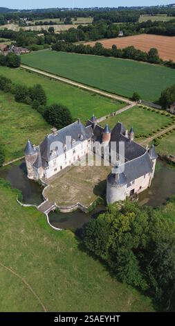 drone photo Boucard castle france europe Stock Photo - Alamy