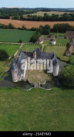drone photo Boucard castle france europe Stock Photo - Alamy