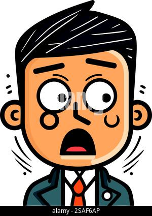 Surprised Businessman Cartoon Vector Illustration Stock Vector Image ...