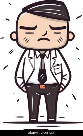 Businessman Cartoon Character Icon Isolated Design Template Vector ...