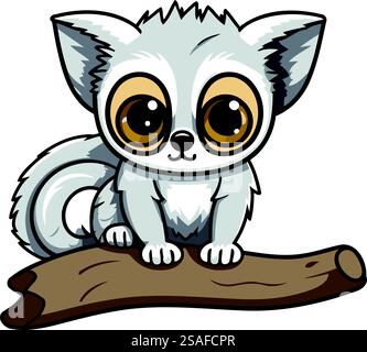 Fauna lemur icon. Cartoon of fauna lemur vector icon for web design ...