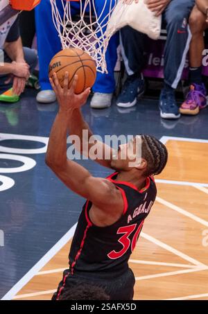 Toronto Raptors' Ochai Agbaji (30) dribbles during the second half of ...