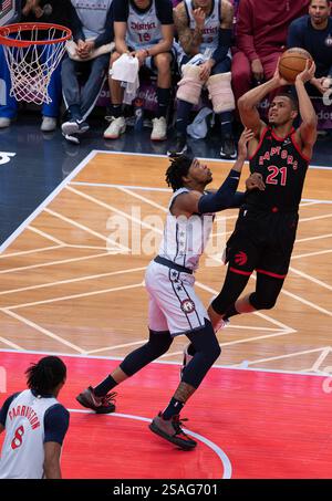 Toronto Raptors center Orlando Robinson, left, and Ochai Agbaji (30 ...