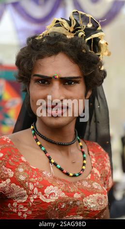 Portrait of a Hijra Third Gender taken at the annual Makanpur Mela in ...