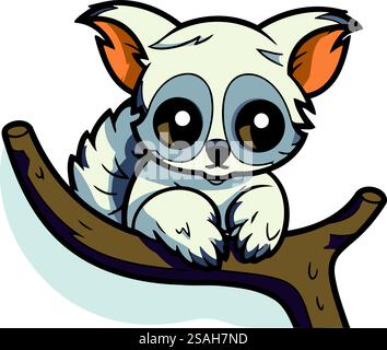 .Cute sticker with a koala. Funny bear in cartoon style, stars are ...