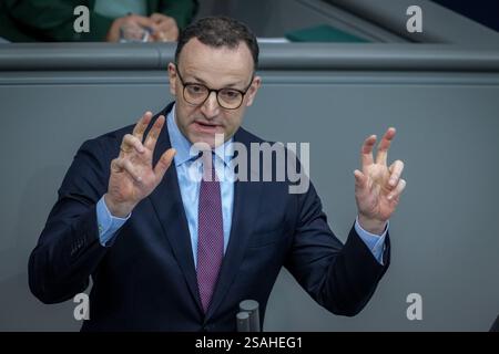 Jens Spahn, CDU, speaks in the Bundestag. Berlin, June 23, 2022 Stock ...