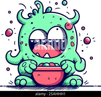 Vector Illustration of Stomach Character with cute face and simple body ...