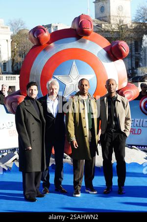 Anthony Mackie, left, and Harrison Ford arrive at the premiere of ...