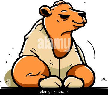 Cartoon funny camel sitting Stock Vector Image & Art - Alamy