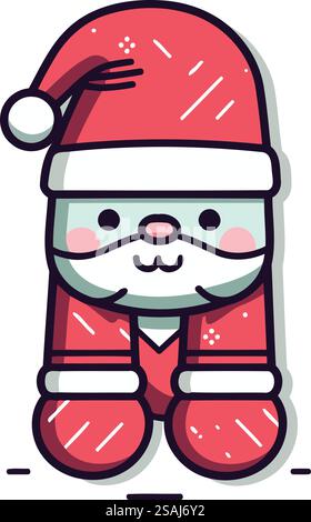 Christmas character greeting vector design. Merry christmas text with ...