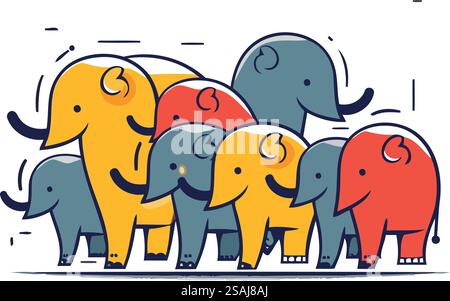 Group vector icon. Flat style illustration. EPS 10 vector Stock Vector ...