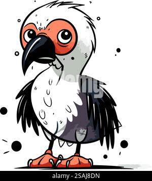 Griffon vulture vector illustration. Cartoon style. Isolated on white ...